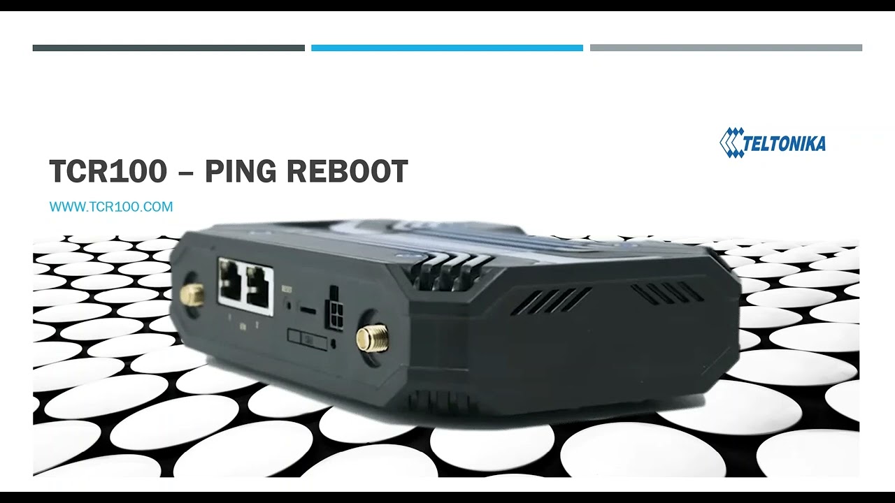 Teltonika Tcr100 4g Router Ping Reboot And Scheduled Reboot Configuration