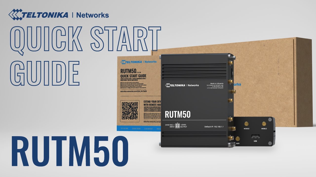 RUTM50 Cellular 5G Router Quick Start Guide